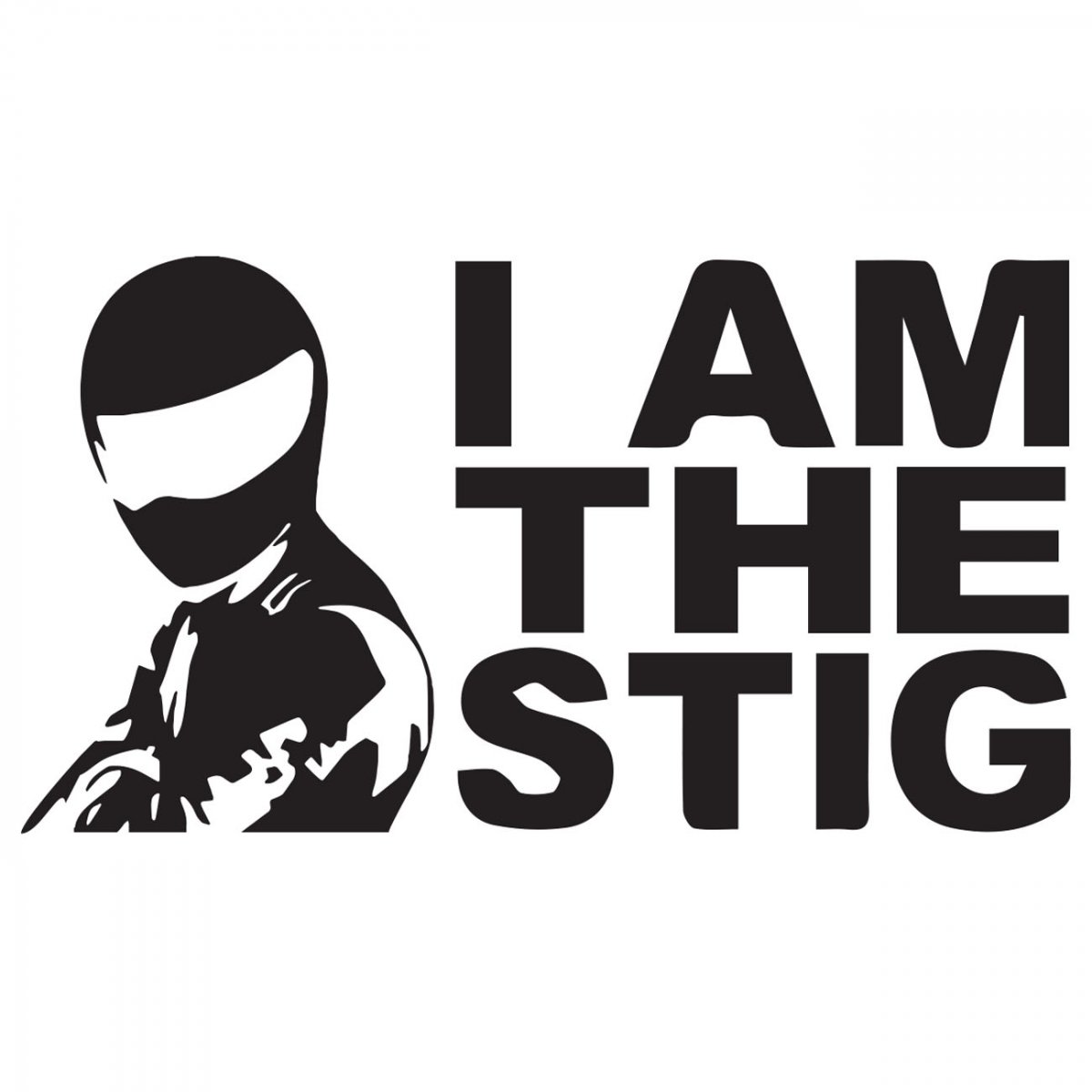 I am the stig - Vis alle stickers - FolieGejl.dk