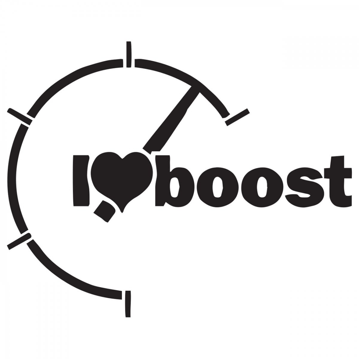 I Love boost - Vis alle stickers - FolieGejl.dk