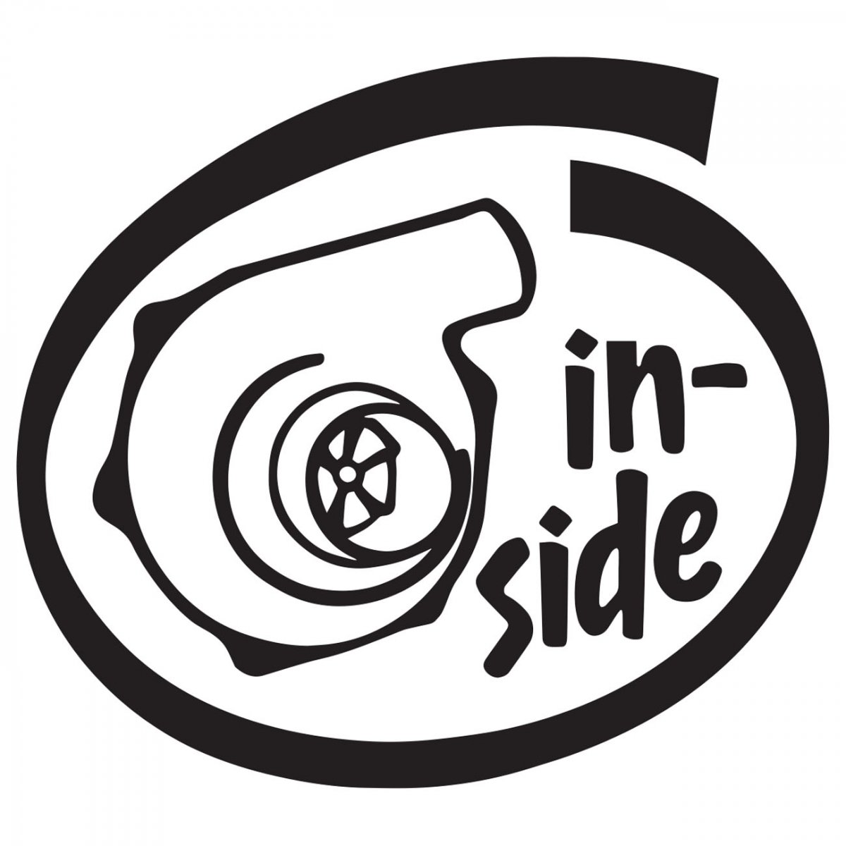 Turbo inside - Vis alle stickers - FolieGejl.dk
