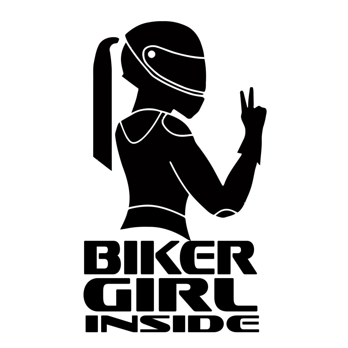 Biker Girl Inside - Vis alle stickers - FolieGejl.dk