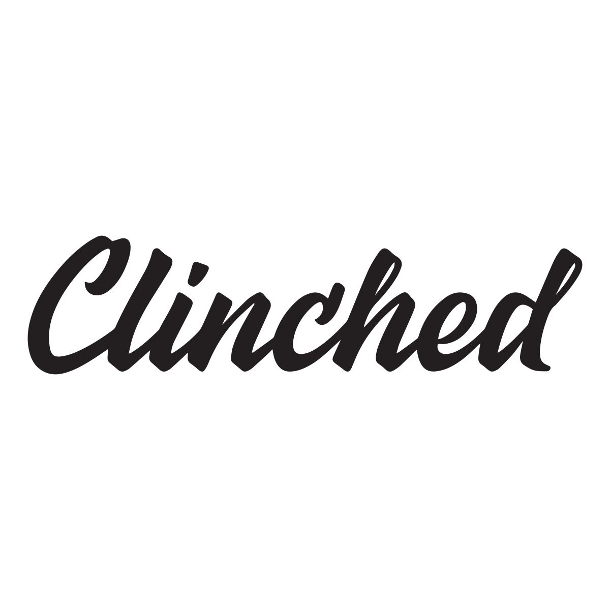clinched logo - Vis alle stickers - FolieGejl.dk