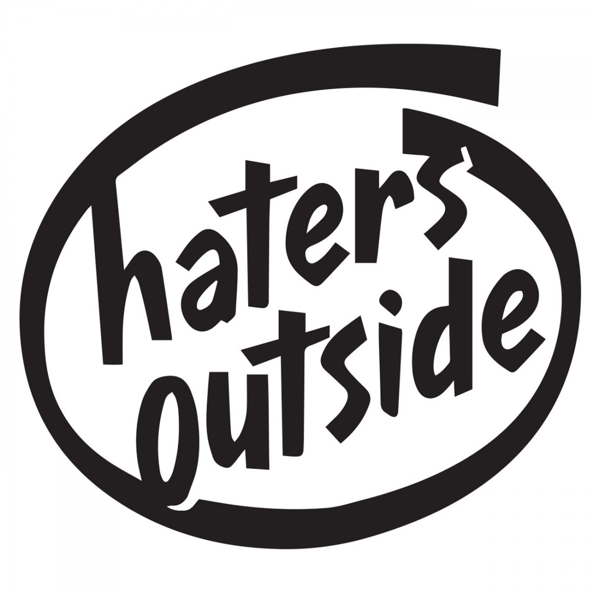 Haters outside - Vis alle stickers - FolieGejl.dk