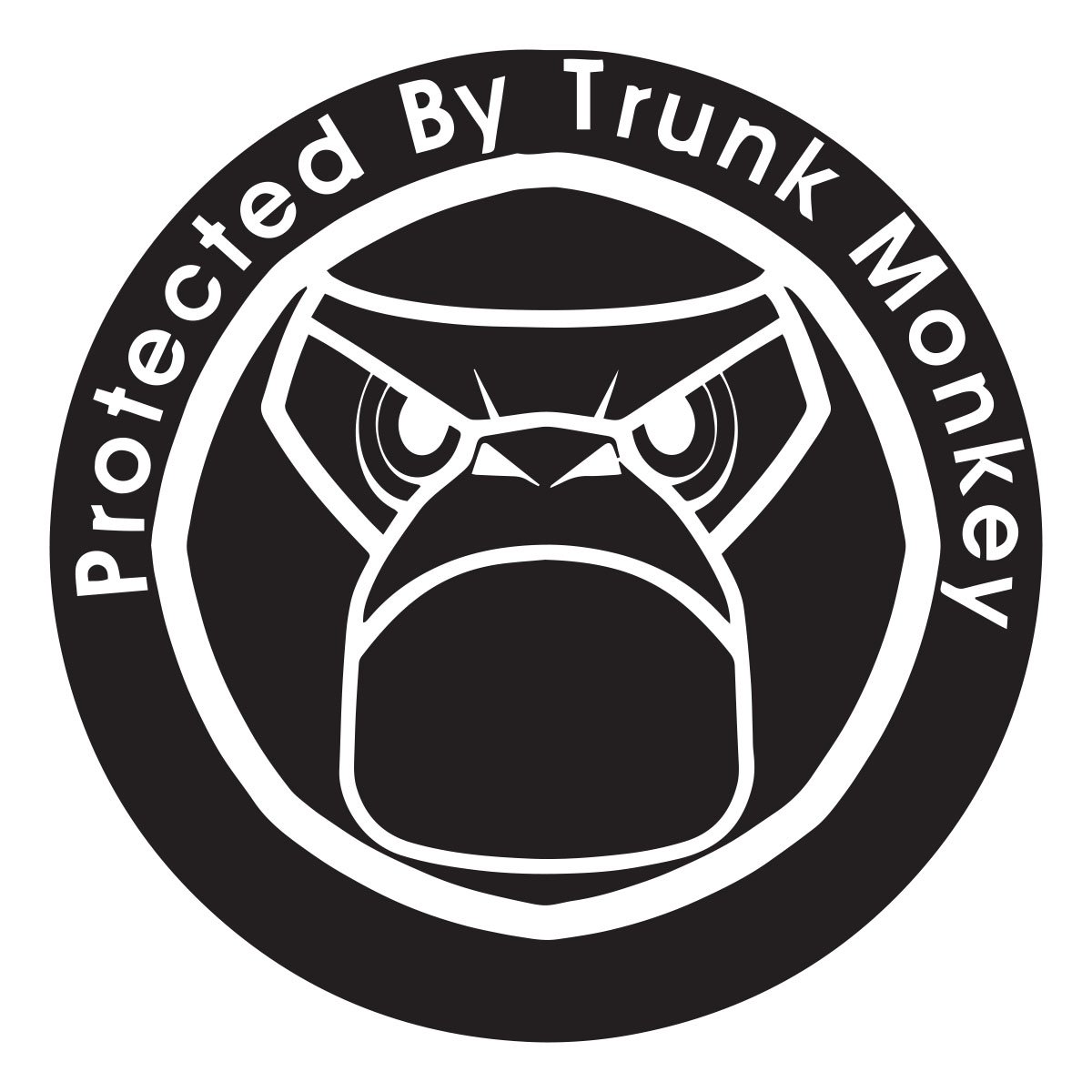 protected by trunk monkey2 - Vis alle stickers - FolieGejl.dk